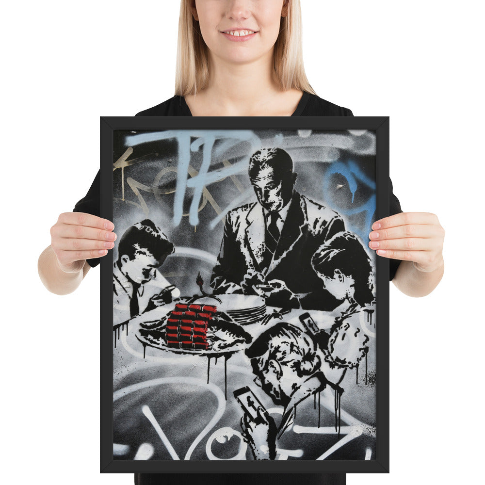 Tableau Banksy Repas de Famille | Lofty Trend