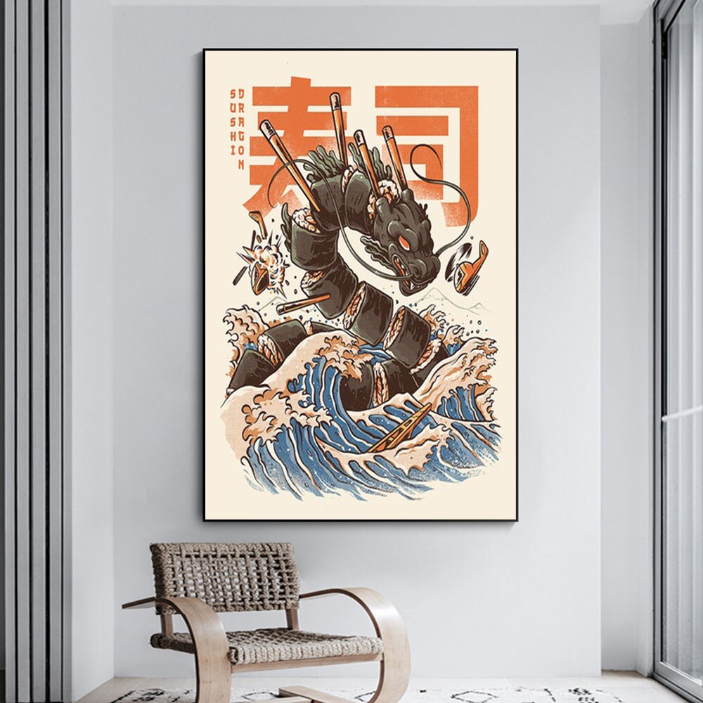 Tableau Dragon Japonais | Lofty Trend