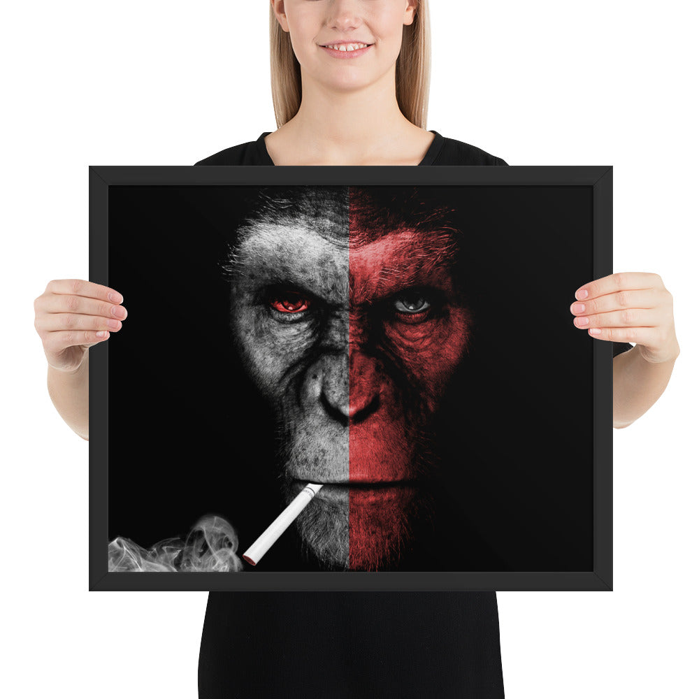 Tableau Singe Qui Fume Gorille & Lofty Trend